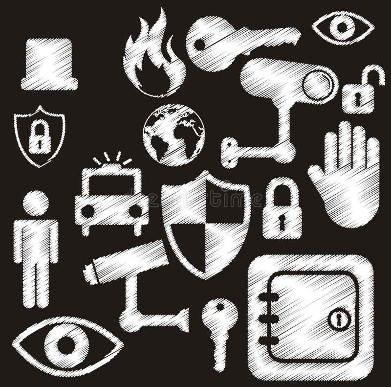 Security icons stock vector. Illustration of graphic - 27395600