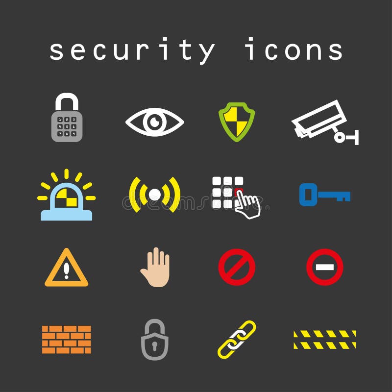 Vector Cyber Security Ultra Modern Color Outline Line Icons for Apps ...