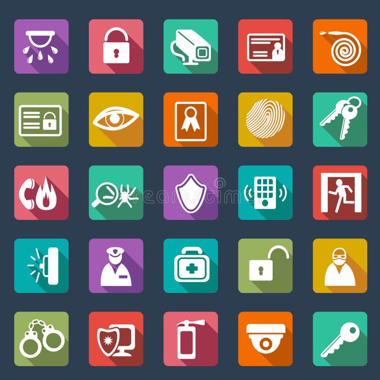 Security Icons Industry Stock Illustrations – 8,104 Security Icons ...