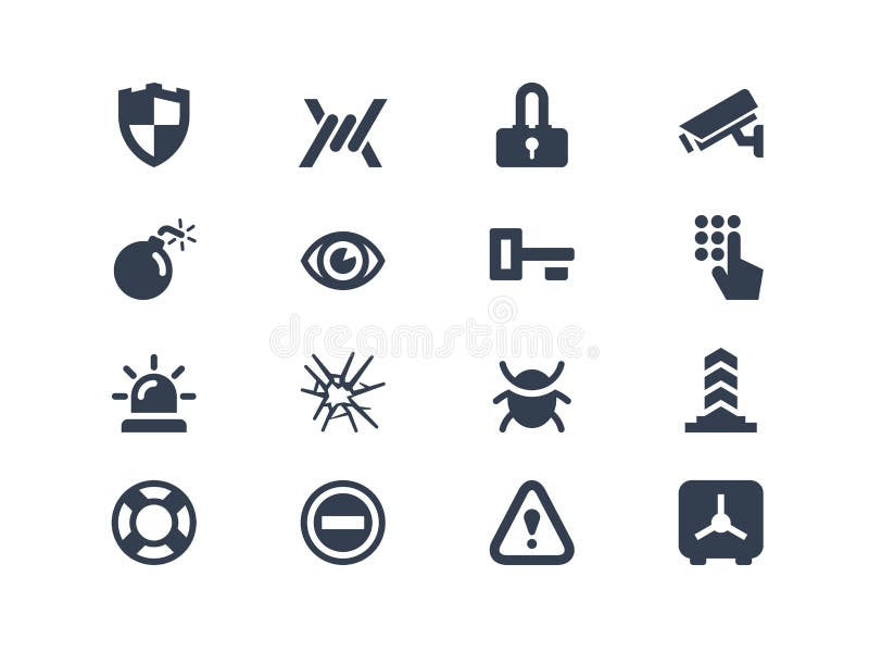 Icon Set for Security System and House Automation. Stock Vector ...