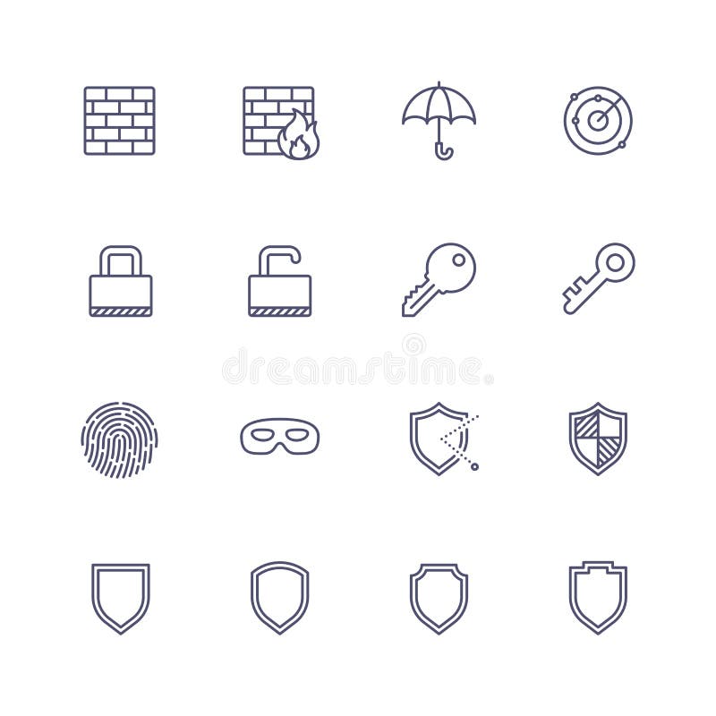 Security icons stock illustration. Illustration of security - 69705947