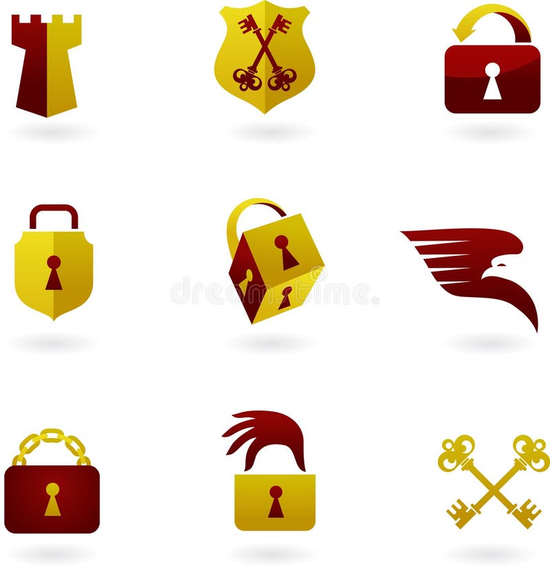 Security icons and logos stock vector. Illustration of digital - 15108519