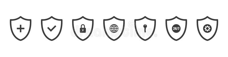 Security Icons. Protection Icons. Security Simple Concept Icons Set ...