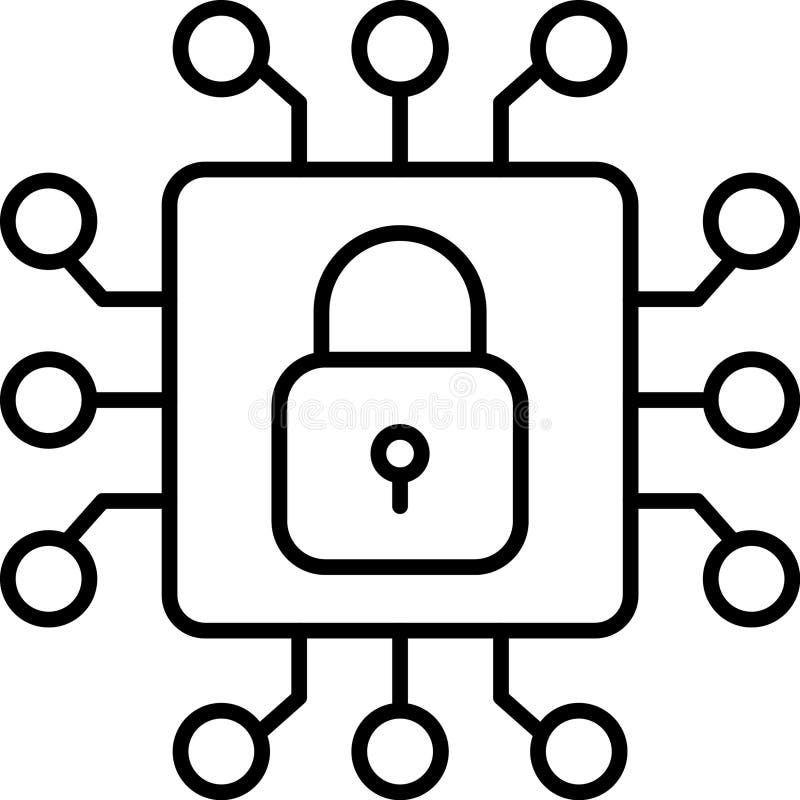 Security Icons Set in Line Style. Cyber Security, Internet Protection ...