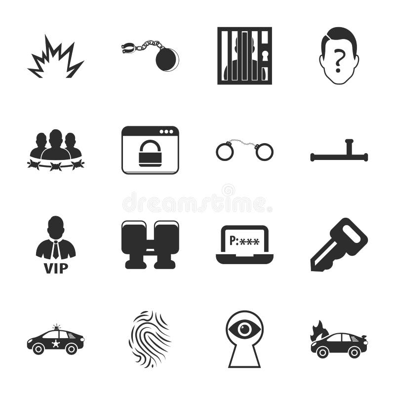 Security 16 Icons Universal Set for Web and Mobile Stock Vector ...