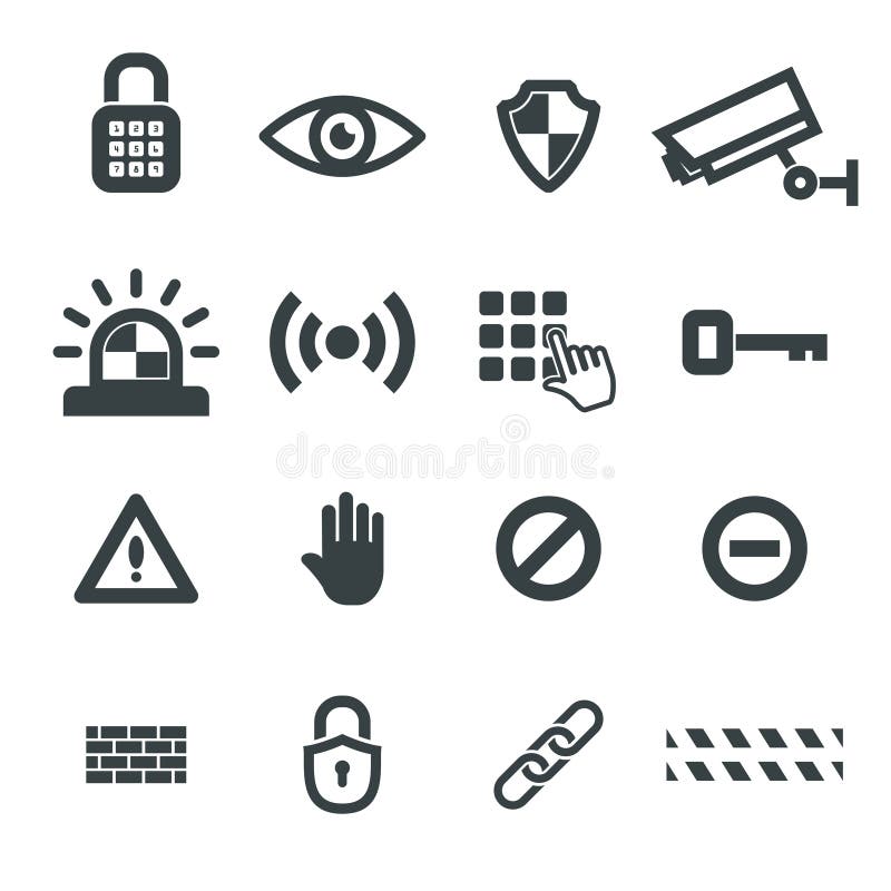 Vector Spy and Security Icons Set Stock Vector - Illustration of ...