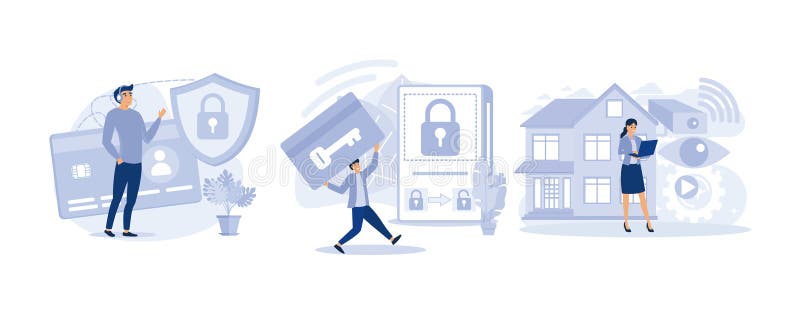 Security and Identity Verification Concept, Smart ID Card, Electronic ...