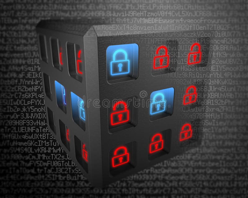 Security of Information Systems Background Stock Illustration ...