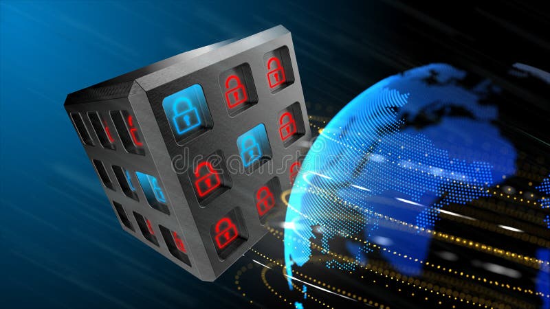 Security of Information Systems Background Stock Illustration ...