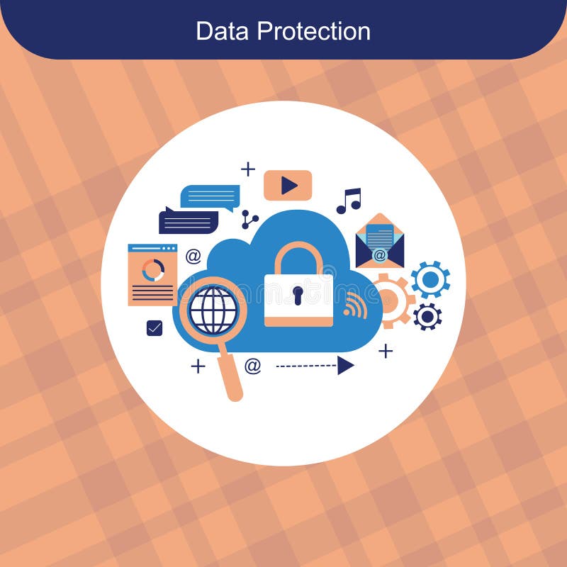 Mobile Security, Data Protection Concept. Hand Holding Smartphone ...