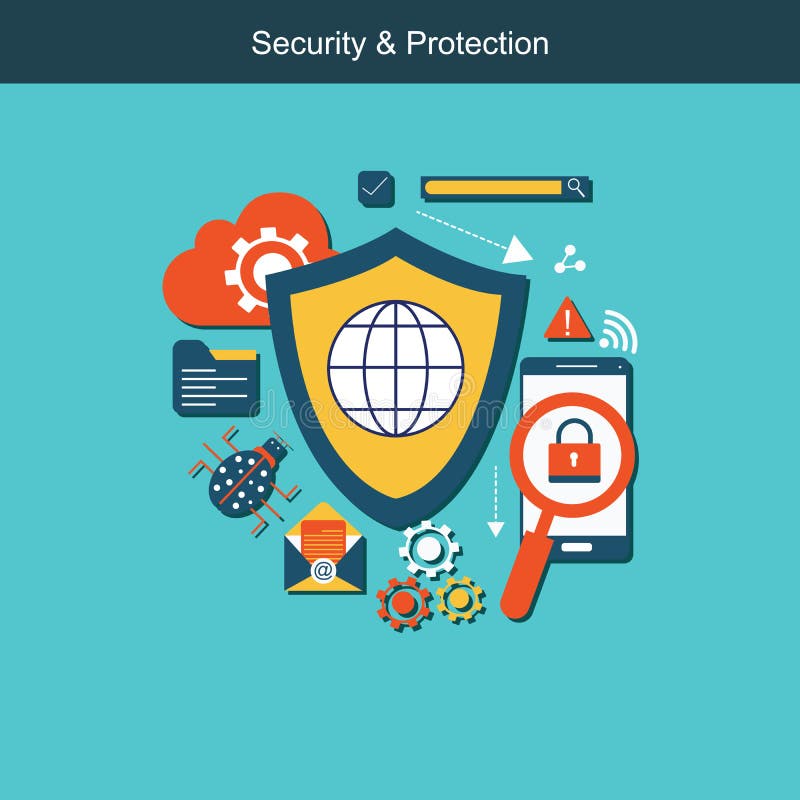 Mobile Security, Data Protection Concept. Hand Holding Smartphone ...