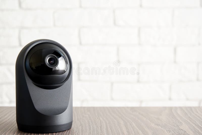 Security IP Camera on the Table in the Apartment Stock Image - Image of ...