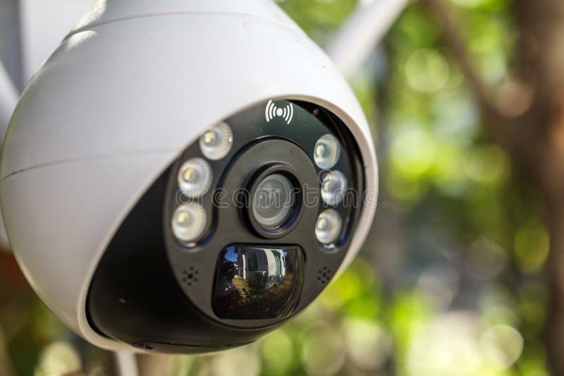 Security IP CCTV Camera Using Solar Energy Install on the Tree for Home ...