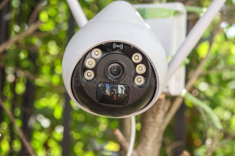 Security IP CCTV Camera Using Solar Energy Install on the Tree for Home ...