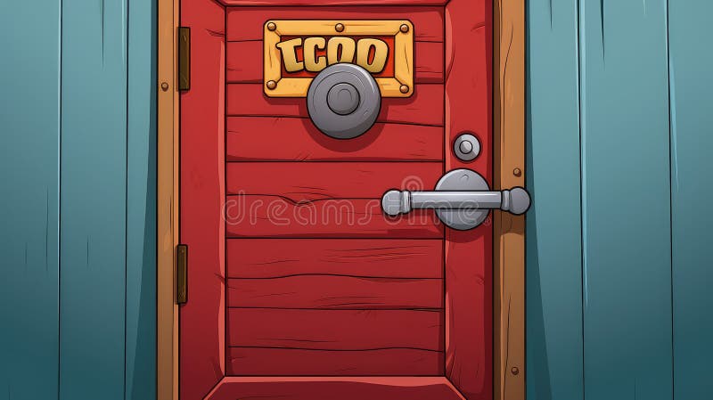 Security keep door closed stock illustration. Illustration of privacy ...