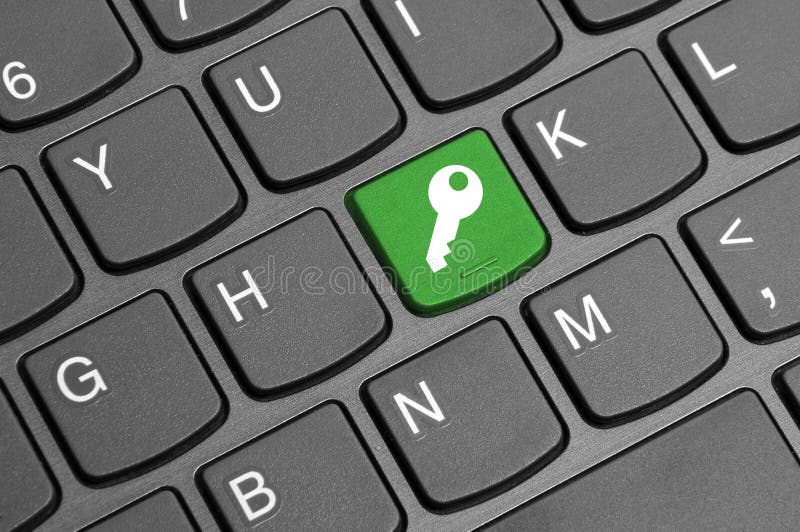 Security key on keyboard stock photo. Image of icon - 159434324