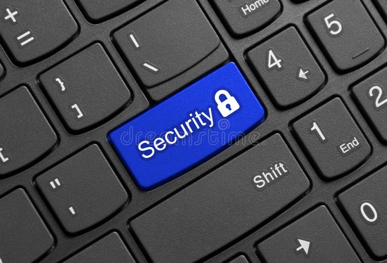 Security key on keyboard stock photo. Image of icon - 159434324