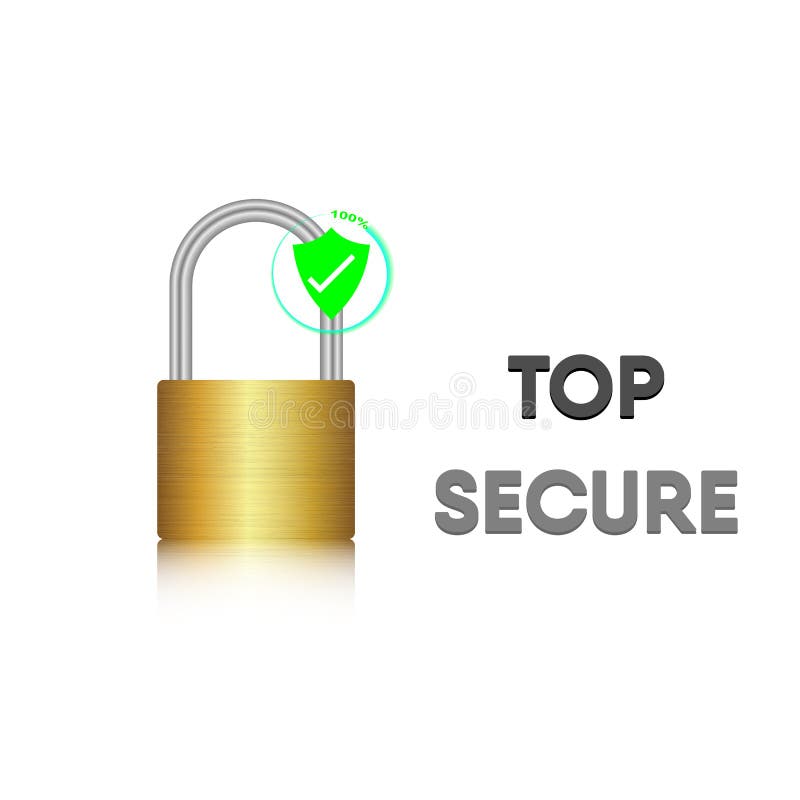 Security Key Lock, Steel Metal Lock, Vector, Illustration. Stock ...