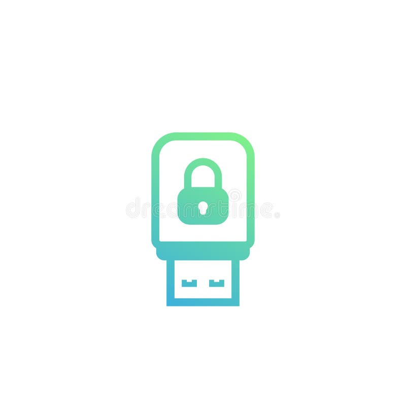 Security Key, Usb Stick Icon Stock Vector - Illustration of element ...