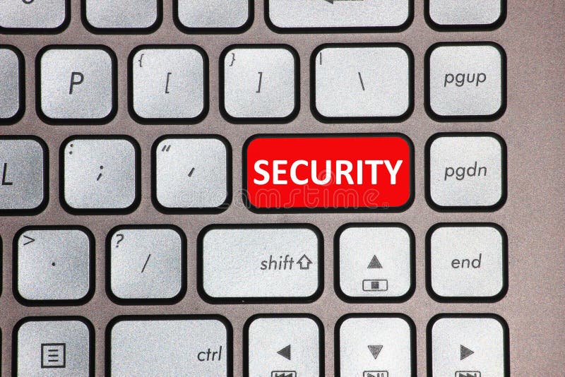 Security on Keyboard Search Key Internet Search Stock Illustration ...