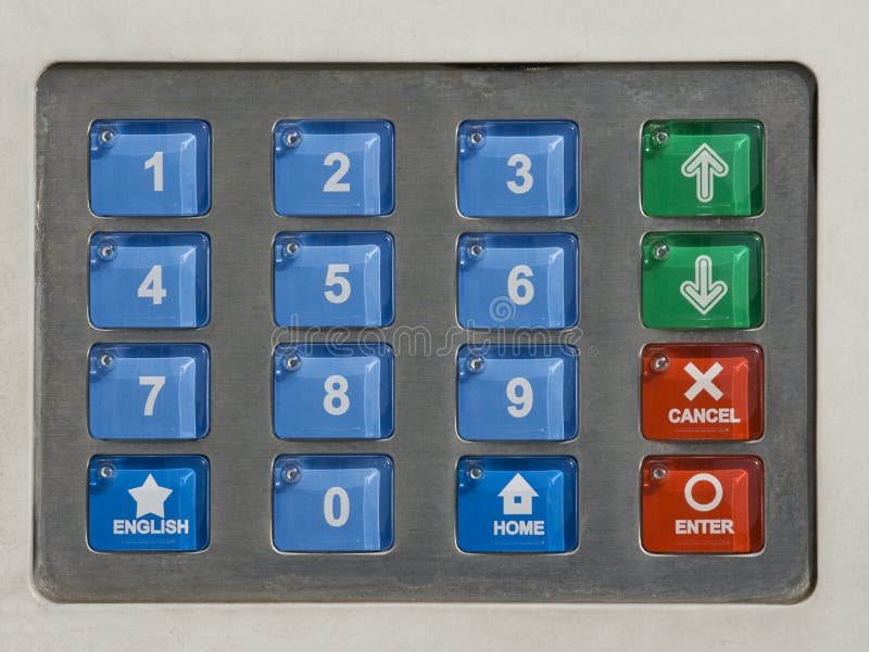 Keypad atm stock image. Image of cash, metallic, keys, macro - 160763