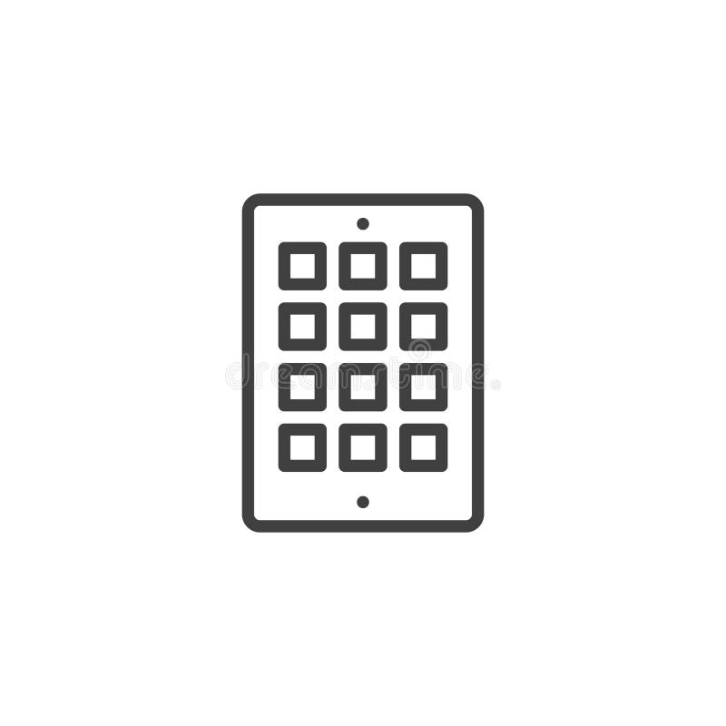 Security Keypad line icon stock illustration. Illustration of identity ...