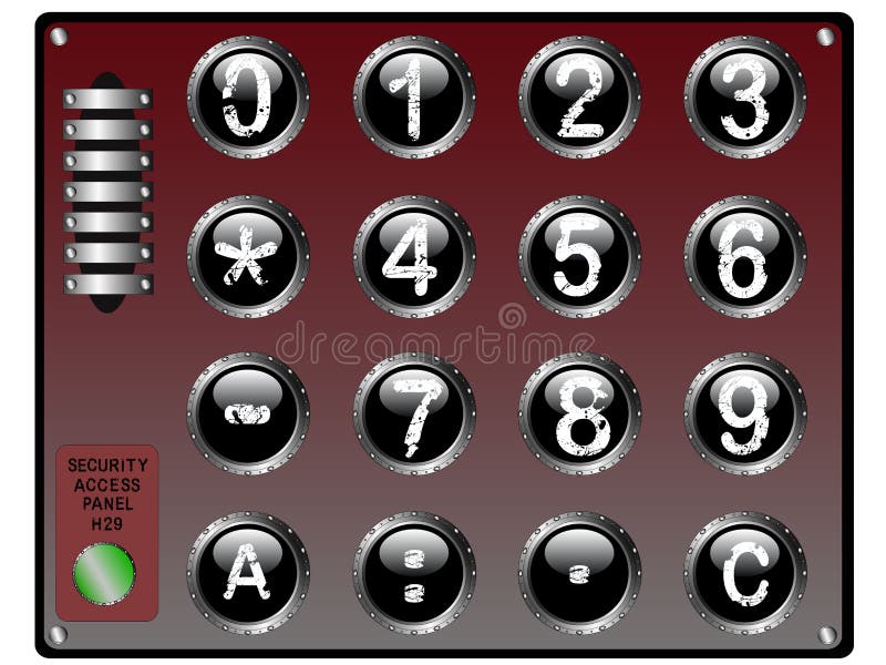 Security KeyPad with Touch Panel Stock Vector - Illustration of privacy ...