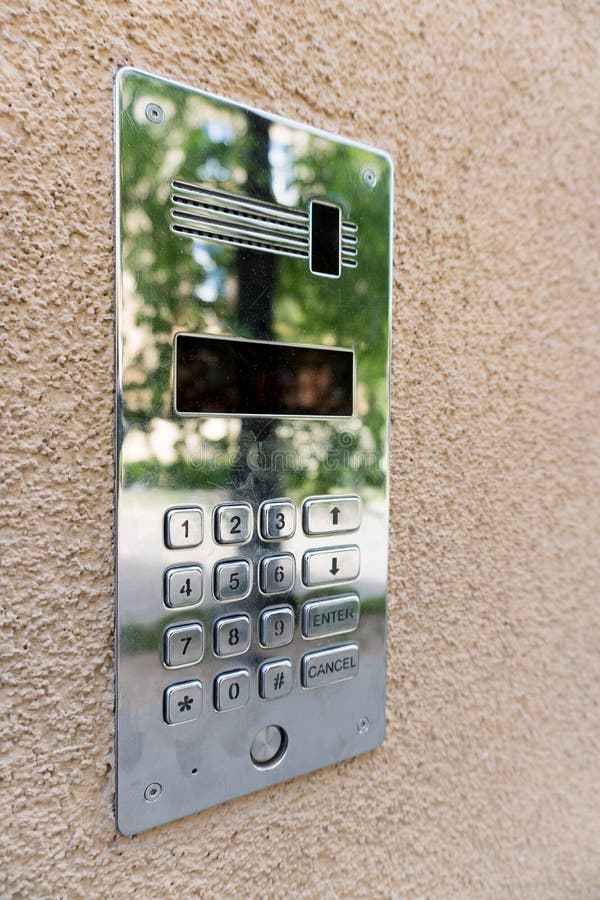 Security Keypad on the Wall Stock Image - Image of entrance, secured ...