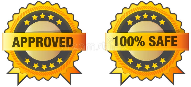 Security Label Icons Set, Cartoon Style Stock Vector - Illustration of ...