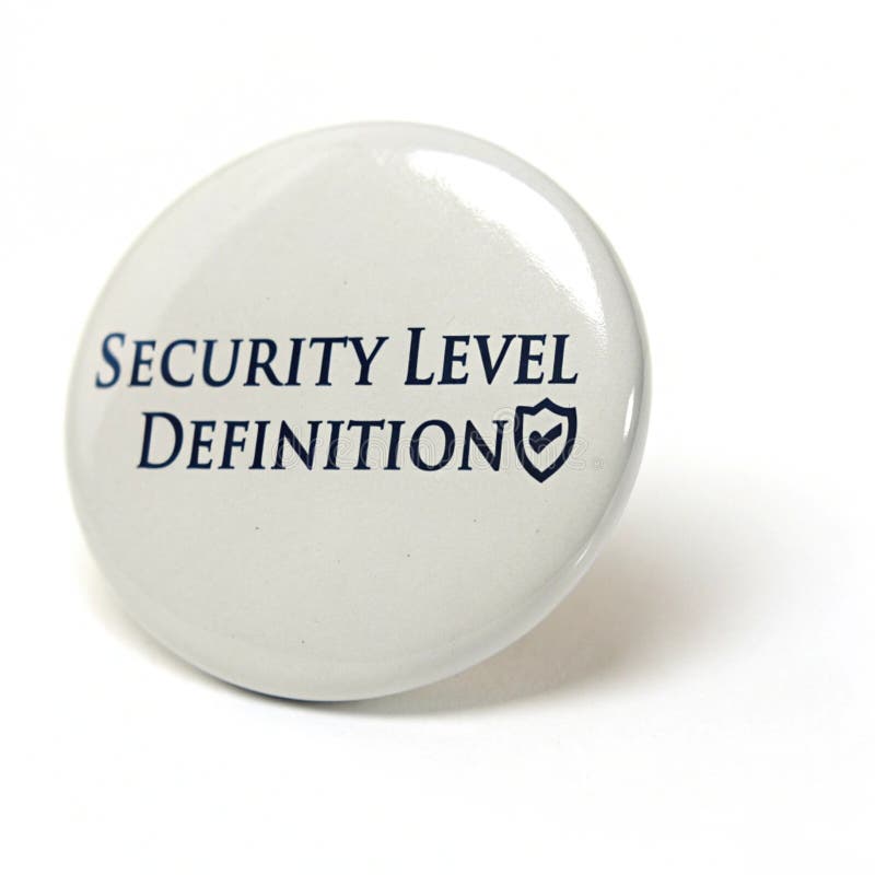 Security Level Definition on White Background Stock Illustration ...