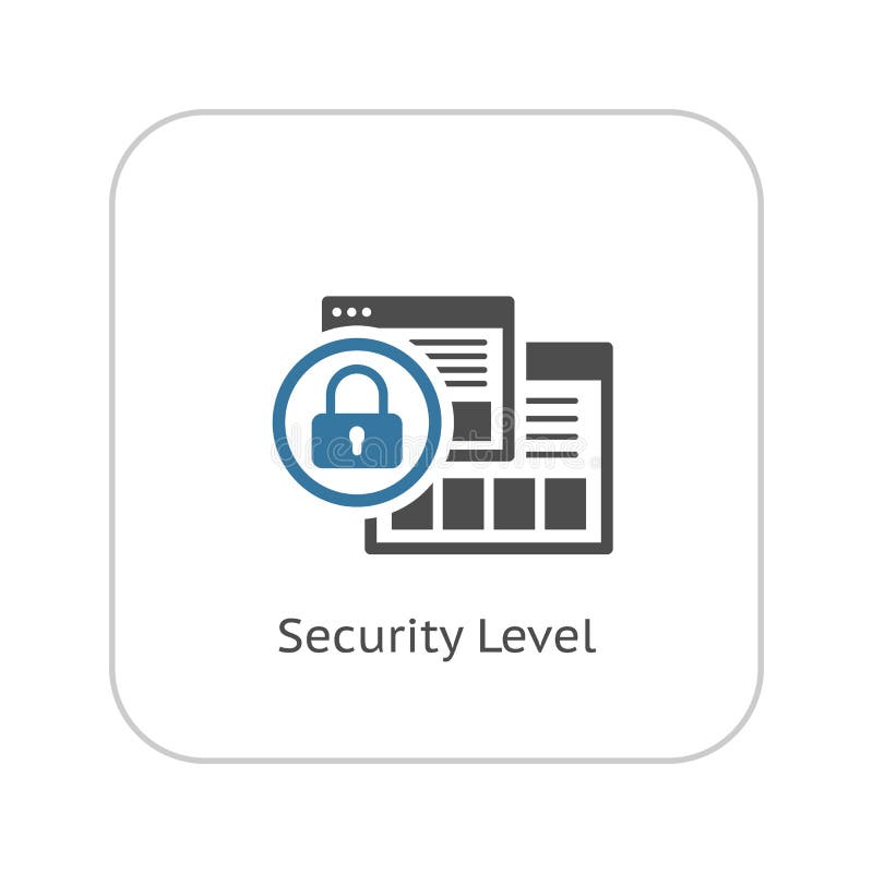 Security Level Icon. Flat Design Stock Illustration - Illustration of ...