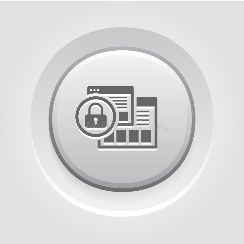 Security Level Icon. Grey Button Design Stock Illustration ...