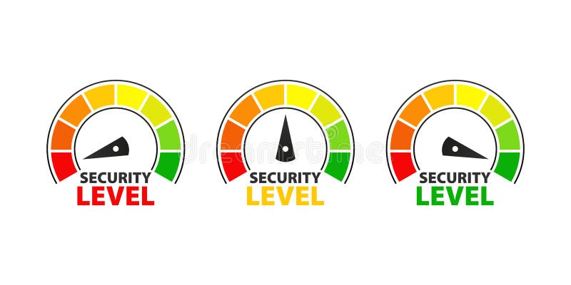 Security Level Speedometer. Internet Network Security. Stock Vector ...