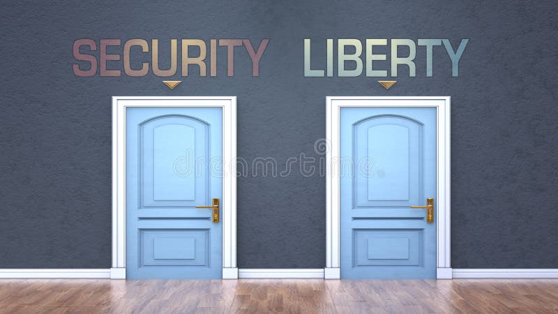 Security and Liberty As a Choice - Pictured As Words Security, Liberty ...