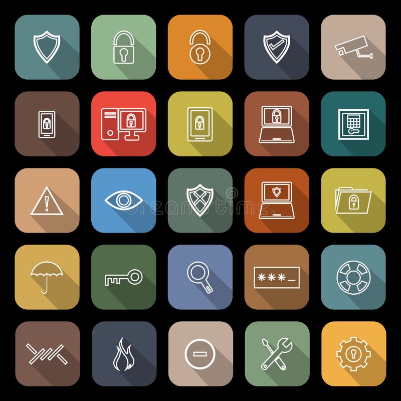 Security Line Icons stock vector. Illustration of safe - 51704400