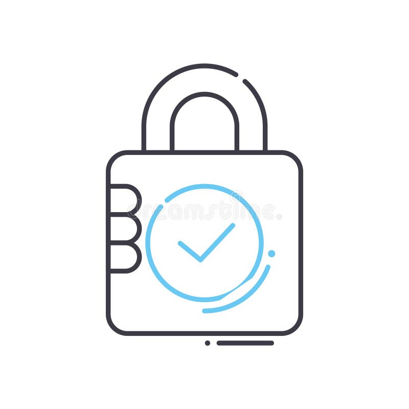 Security Line Icon, Outline Symbol, Vector Illustration, Concept Sign ...