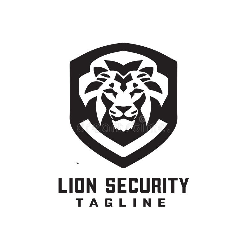 Security Lion Logo Design Vector Template Stock Vector - Illustration ...