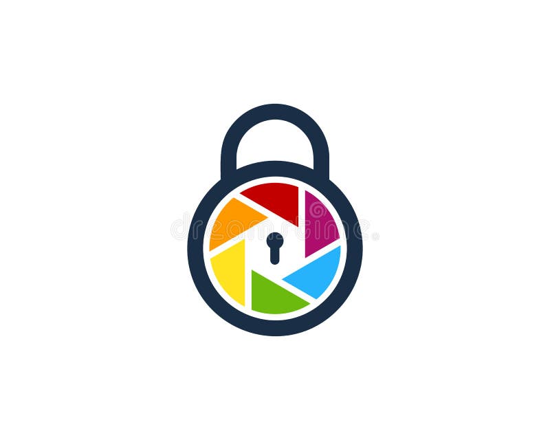 Security Lock Camera Icon Logo Design Element Stock Vector ...