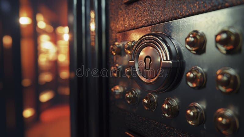 Security Lock with Combination Code Vault Interior Close-up Image ...