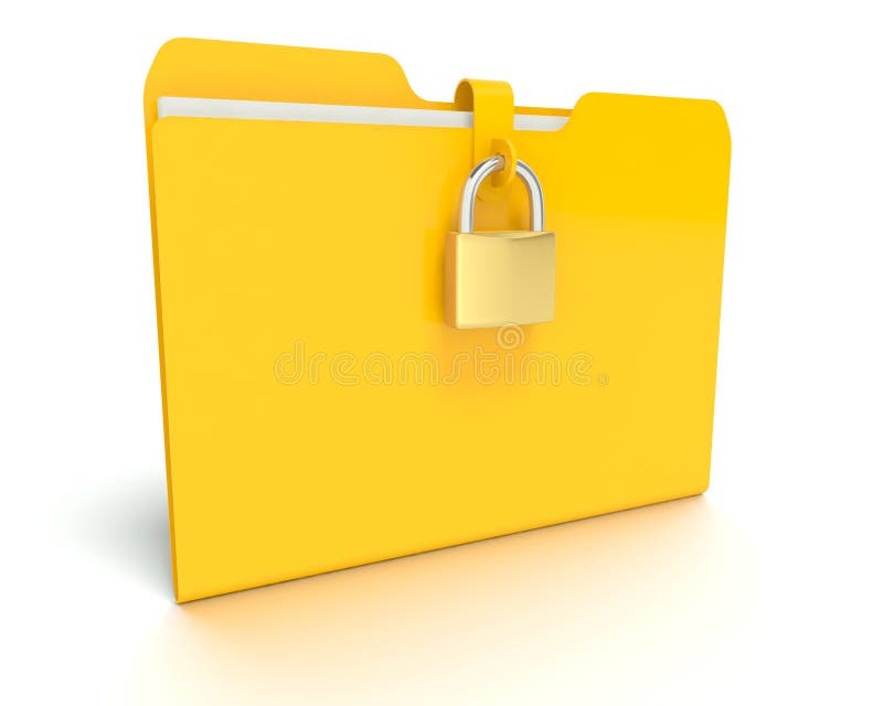 Security Lock and Check-mark Concept Stock Illustration - Illustration ...