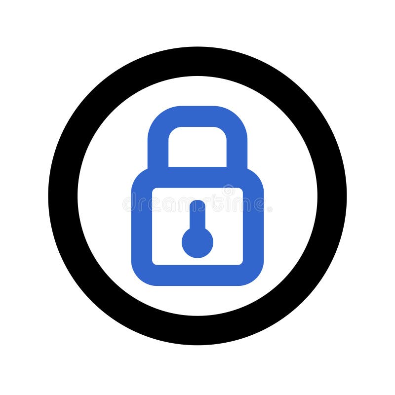 Security lock icon design stock vector. Illustration of close - 214201028