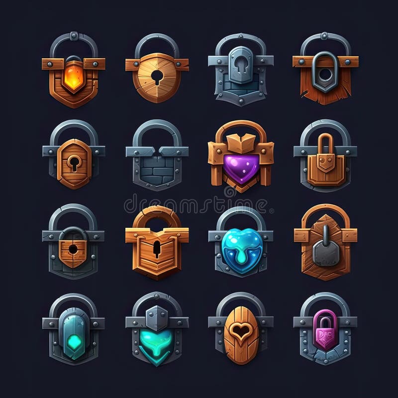 Gold Lock Key Game Ai Generated Stock Photo - Image of golden, object ...