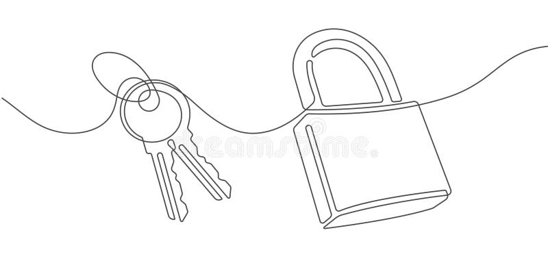 Security Lock. Keys. Protection of Data, Information, Website ...