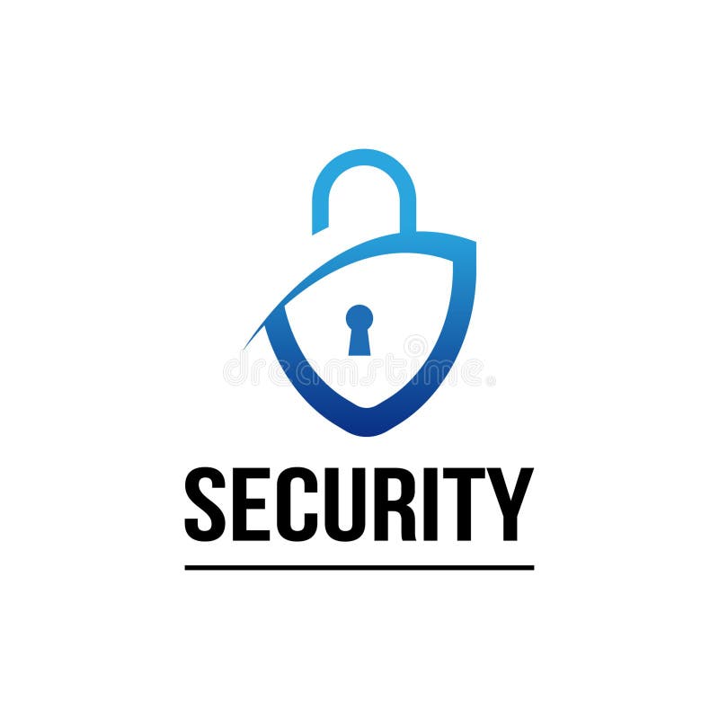 Security Lock Logo Design Template with Sheild. Stock Vector ...
