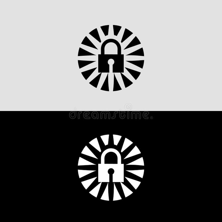 Security Lock Logo Design Vector Illustration for Data Protection and Privacy Concept Idea Stock ...