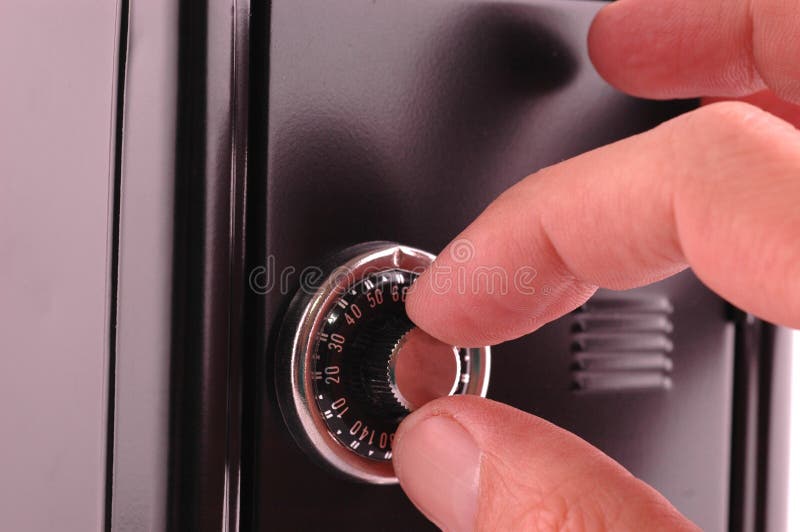 Hand opening a safe stock image. Image of metal, render - 22429917