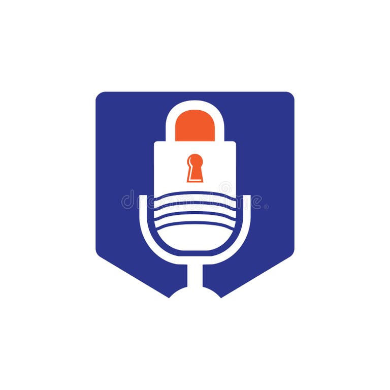 Safe Podcast Vector Logo Design. Padlock and Mic Icon Vector Logo ...