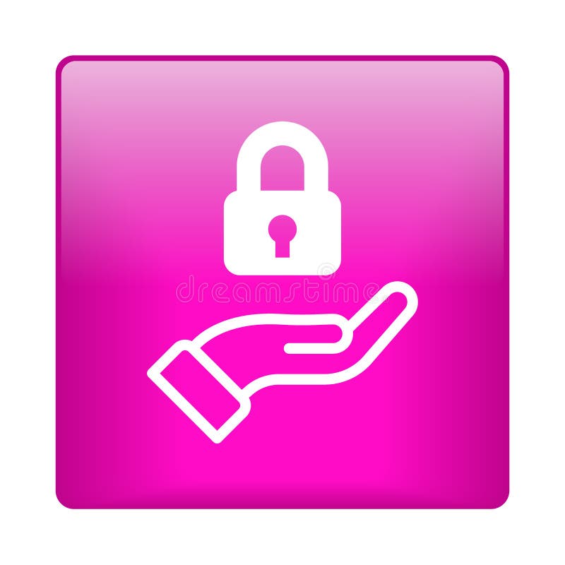Security Lock Safe Hand Icon Stock Illustration - Illustration of crime ...