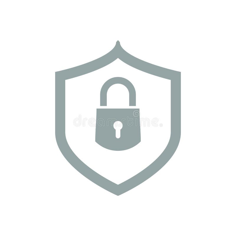 Security Lock and Shield Icon. Vector Illustration Stock Vector ...