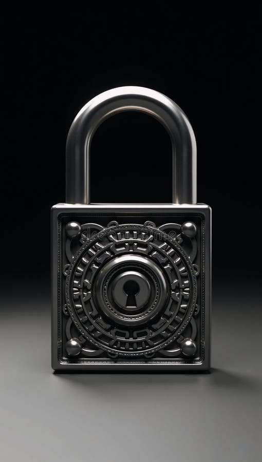 A Security Lock Symbol Represented As a Padlock Icon Created Using 3D ...